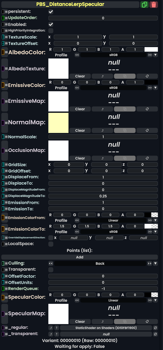 Component:PBS DistanceLerpSpecular - Resonite Wiki